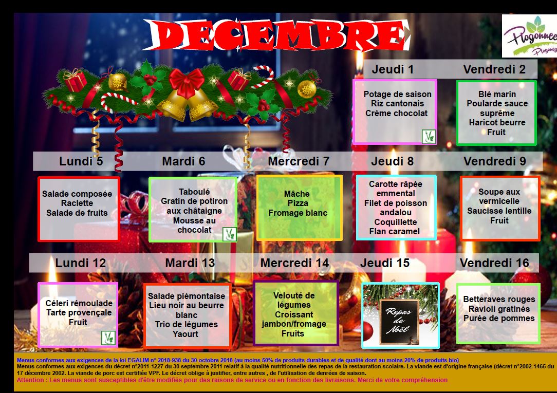 Menu-Decembre | PLOGONNEC
