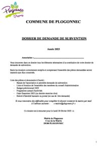 Dossier-demande-de-subvention-2023 | PLOGONNEC